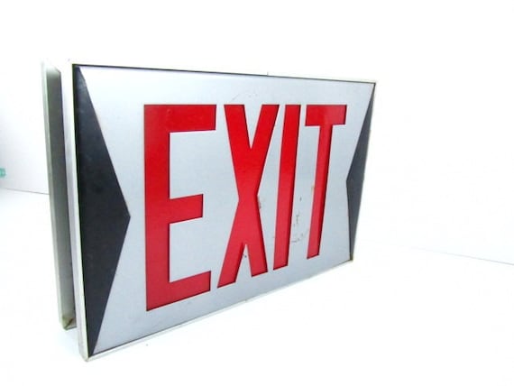 Exit sign metal sign vintage sign store industrial decor | Etsy