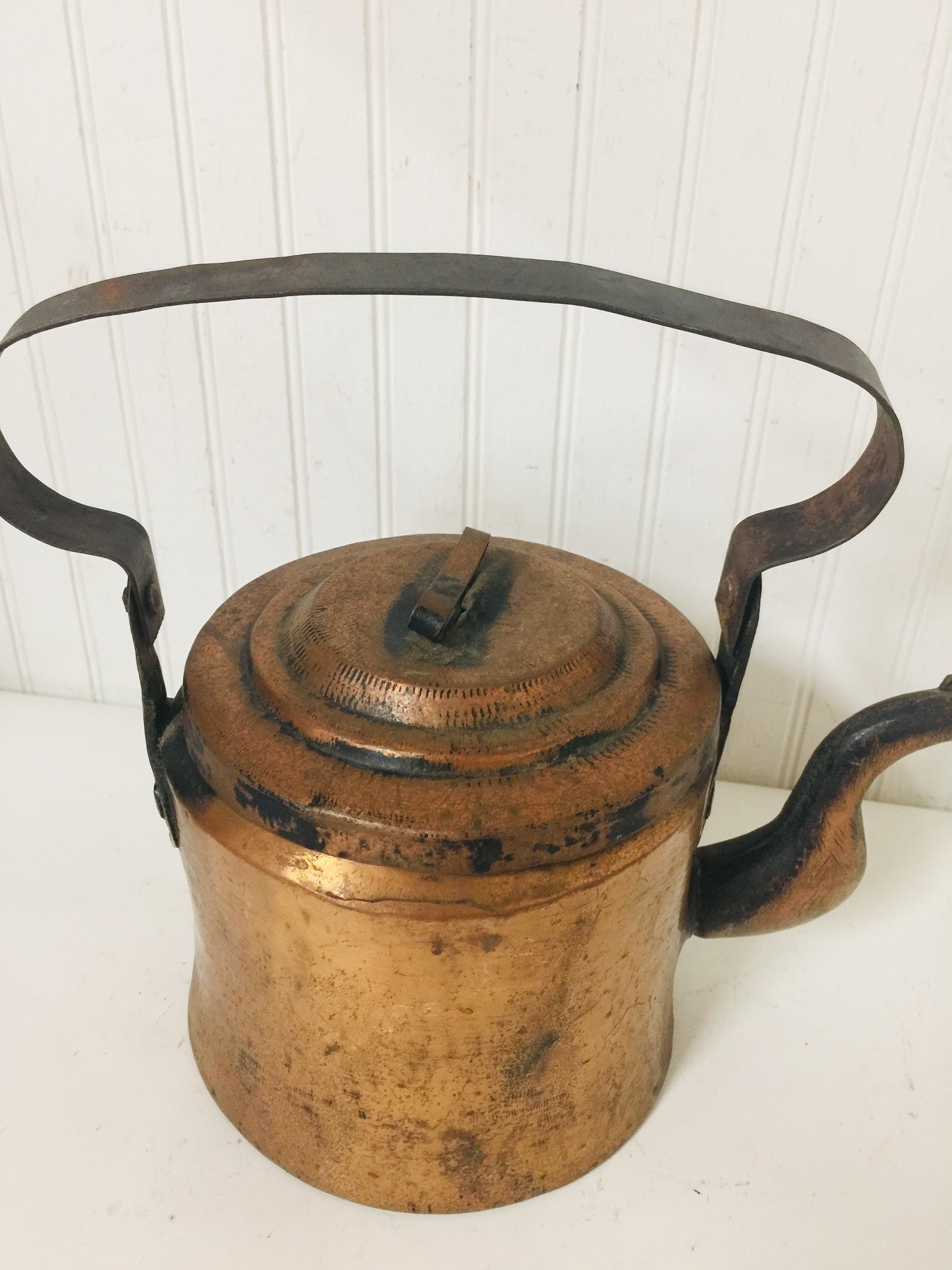 COPPER KETTLE Antique Copper Teapot Coffee Pot Tea Pot | Etsy