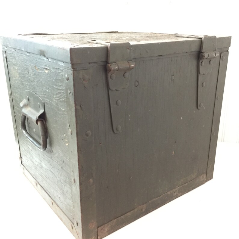Vintage Metal and Wood Box Military Command Box Ammo Box - Etsy