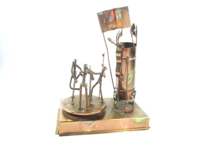 Metal Sculpture Golf Decorcurtis Jere Style Metal Figurine - Etsy