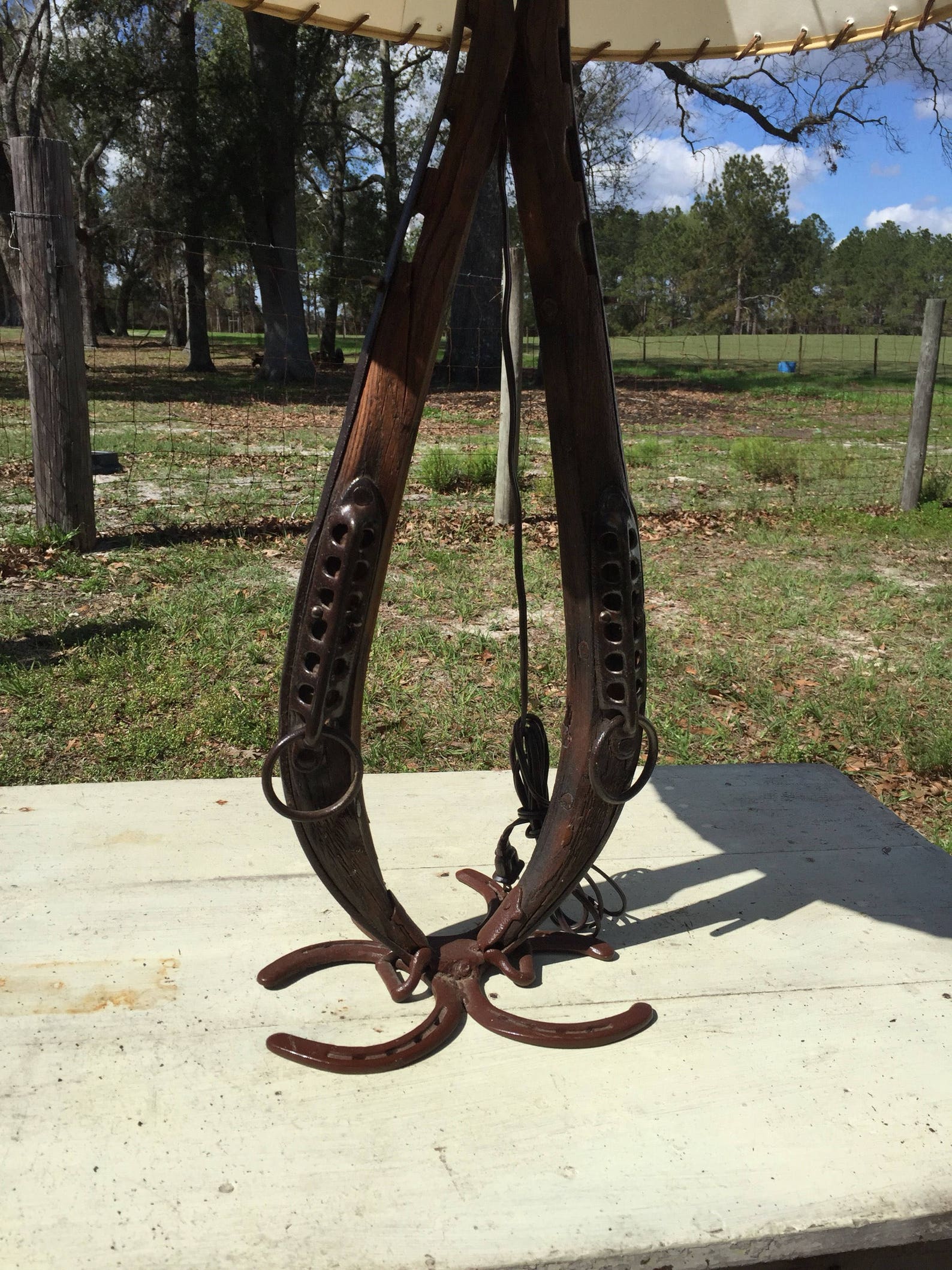 Vintage Lamp Table Lamp Antique Horse Collar Lamp Western | Etsy