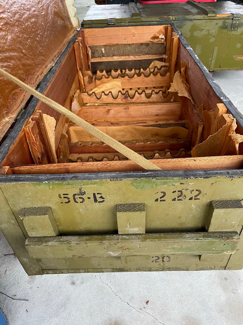 Antique WW2 Rifle Crate, Large Rifle Crate, Military Crate, Wood Box ...