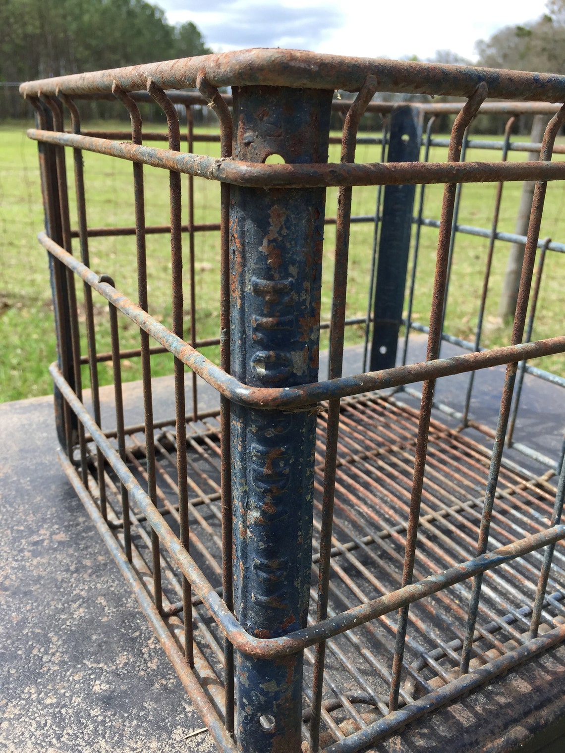 Metal Milk Crate Wire Crate Dairy Metal Box Industrial - Etsy