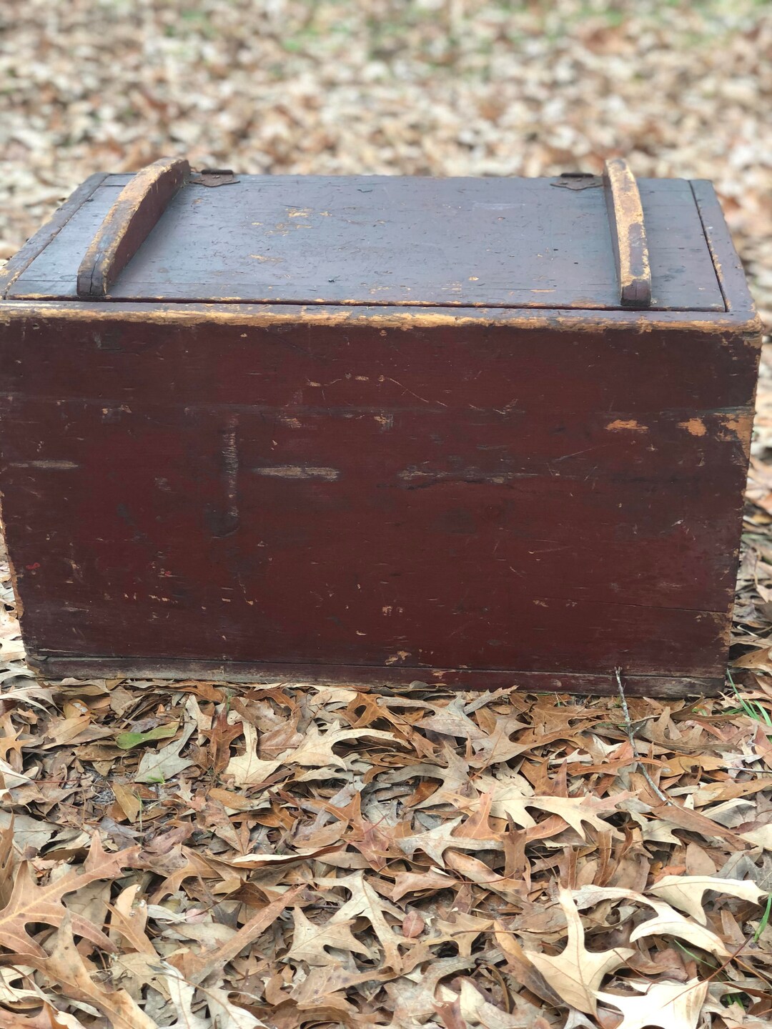 Vintage Wood Box, Ship Box, Industrial Box, Work Box, Hand Made Toolbox ...