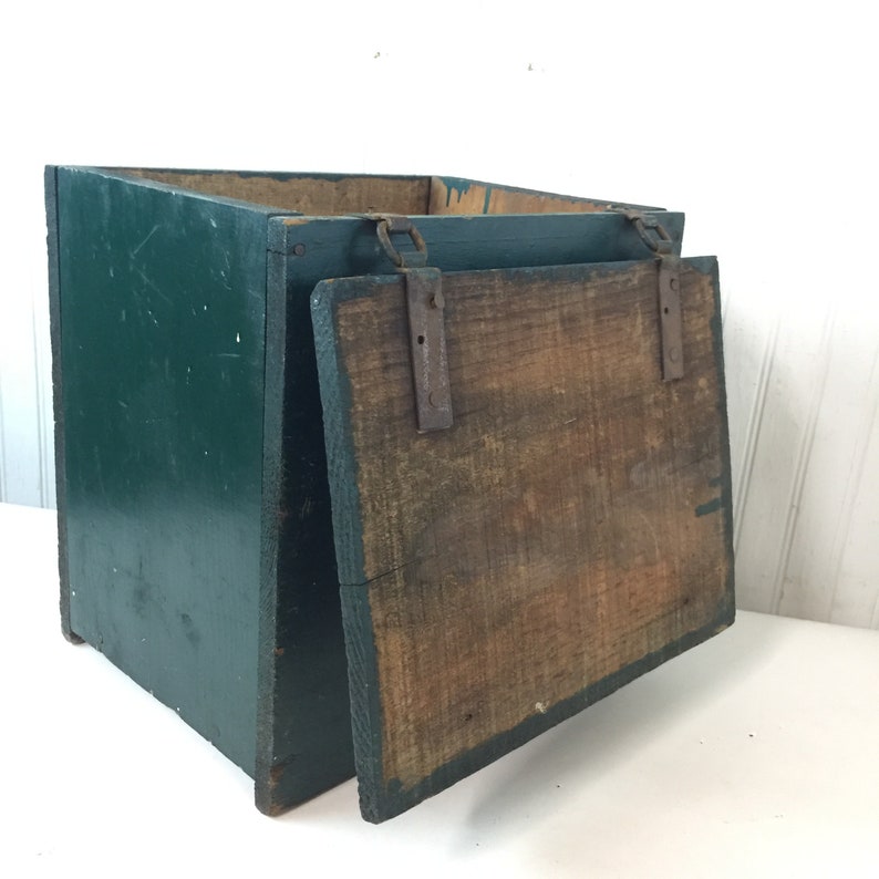 Vintage Milk Box, Milk Box, Wood Milk Box, Evans Amityville Dairy ...