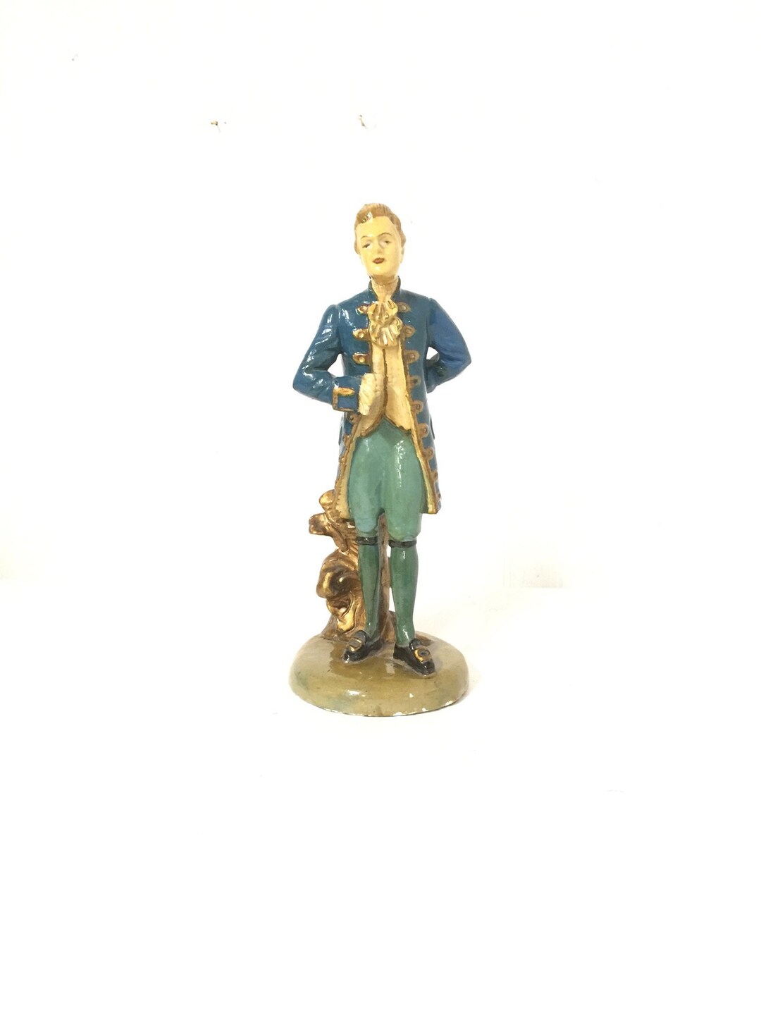 Antique Chalk Figurine, Ceramic Gentleman Figurine, Collectible, Gift ...