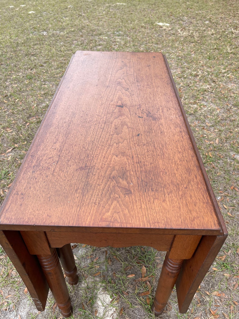 Antique Civil War Era Drop Leaf Table Wood Furniture Dining - Etsy