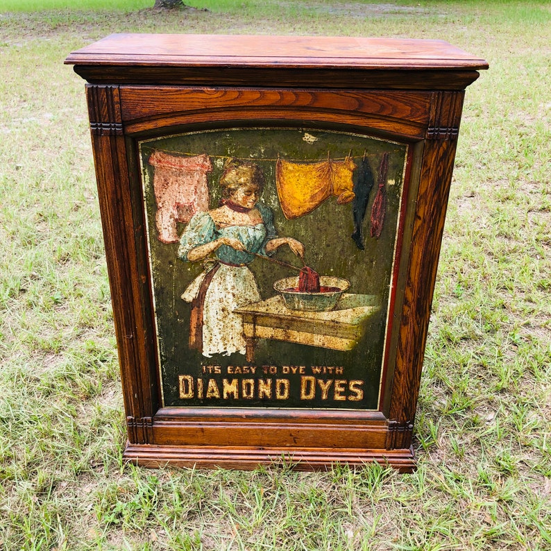 Diamond Dye Cabinet Vintage Wood Cabinet Vintage - Etsy