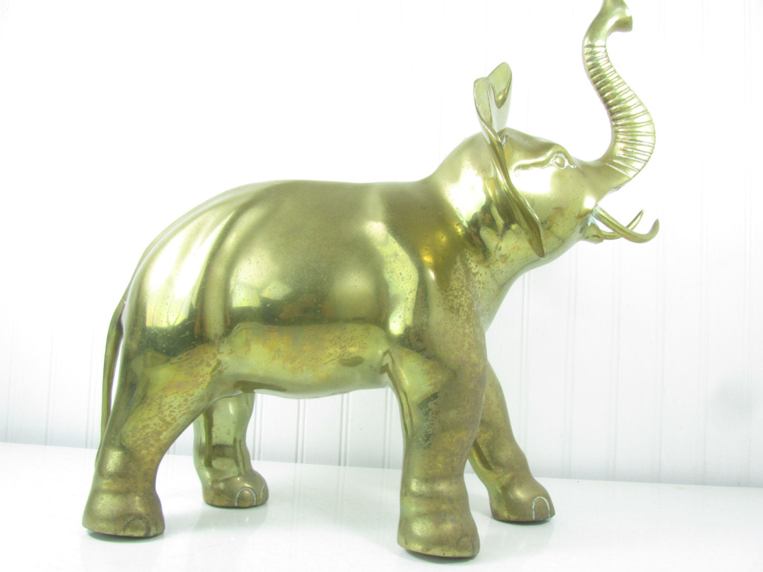 Brass Elephant Brass Animal Beach Decor Brass Figurine | Etsy