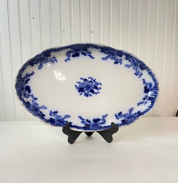 Kitchen & Dining Plates Home & Living Vintage flow blue antique plate ...