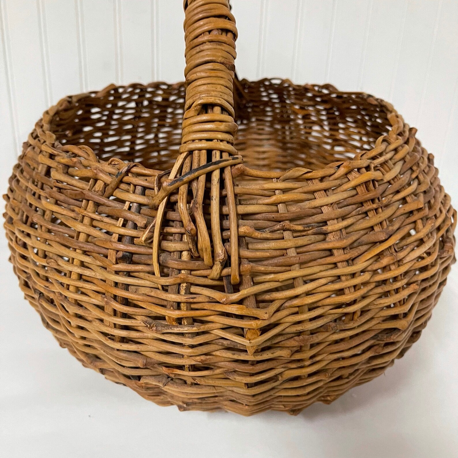 Antique Basket Wicker Basket Shabby Chic Decor Wicker - Etsy