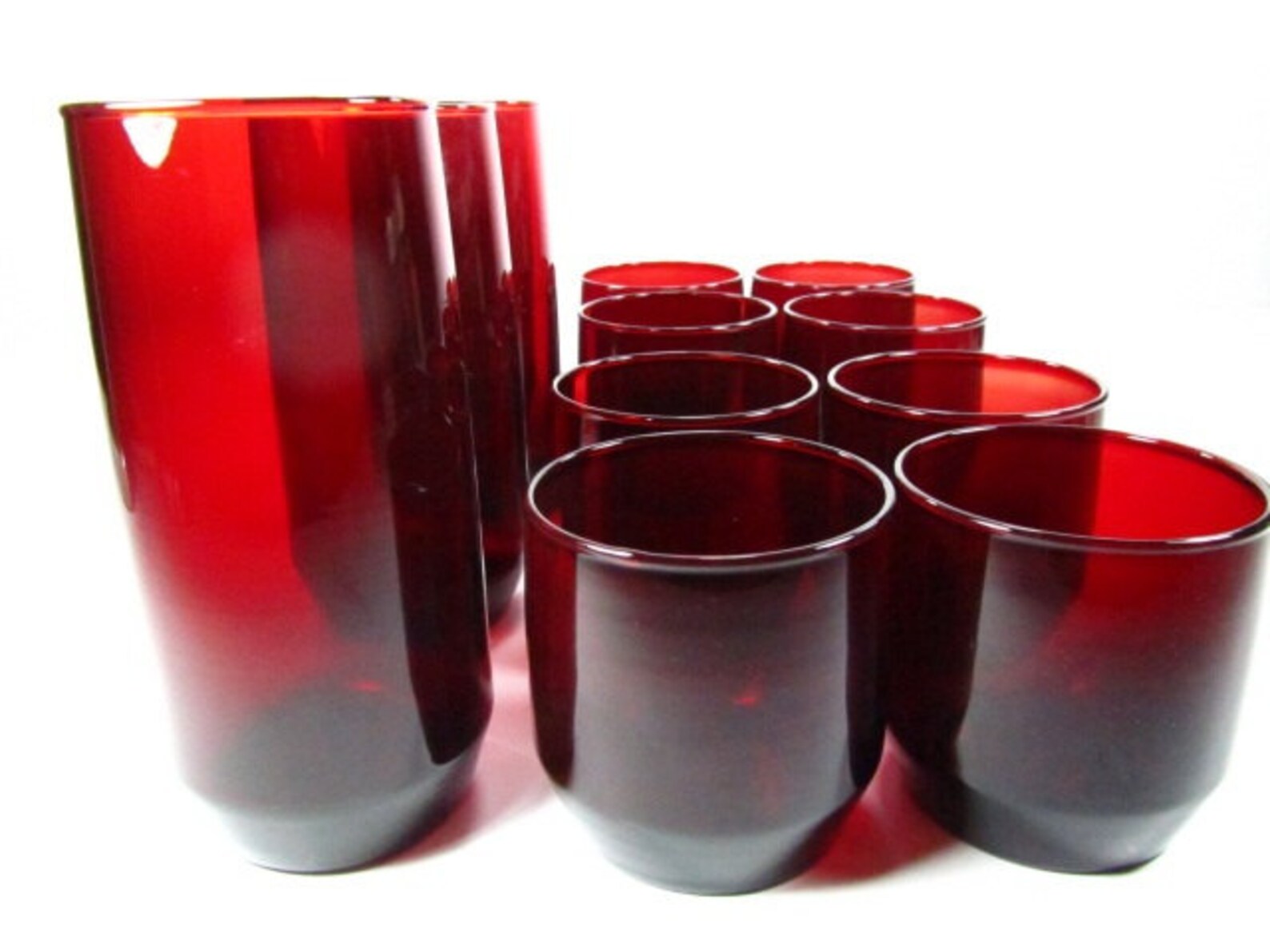 Vintage Glassware Red Glasses Liqueur Glass Juice Glass - Etsy
