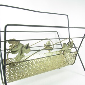 MAGAZINE RACK, Mid Century Decor, Atomic, Organizer, Metal Magazine ...