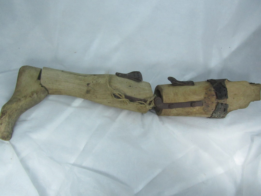 Prosthetic Leg, Civil War Era Artifact, Handmade Wooden Leg, Medical ...