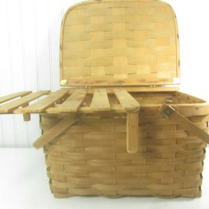 Vintage Picnic Basket, Wicker Basket, West Rindge Baskets Inc, Made in ...