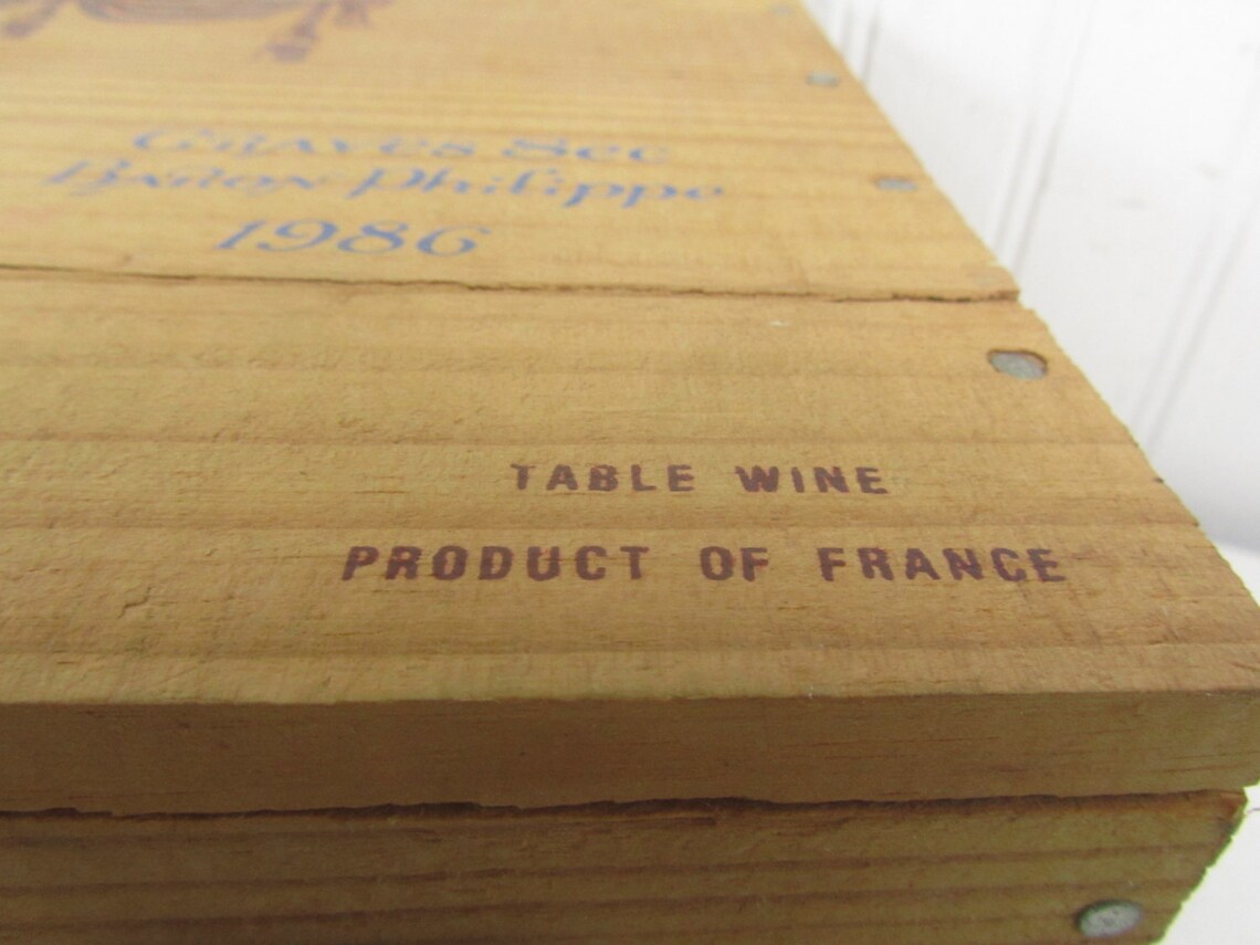 Vintage Wood Box Wine Box Wood Crate Vintage Box Storage - Etsy