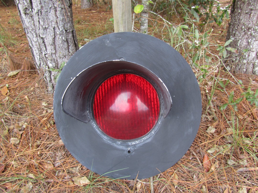 Vintage Railroad Signal Light, Railroad Collectible, Man Cave, Red ...