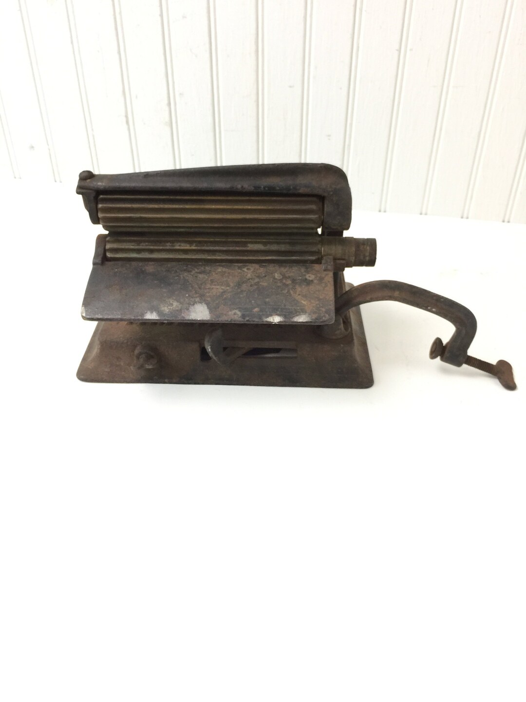 ANTIQUE Tool, Cast Iron Tool, Roller Tool, Pleat Crank Tool, Pleating ...