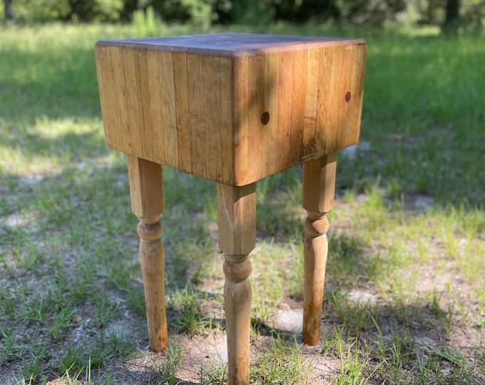 Vintage Boos Butcher Block, Farmhouse Decor, Butcher Block Table ...