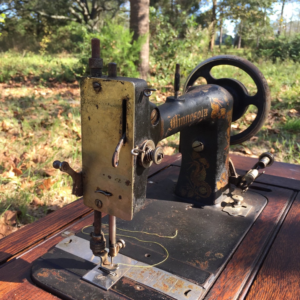 Antique Treadle Minnesota Model S Sewing Machine Black and - Etsy