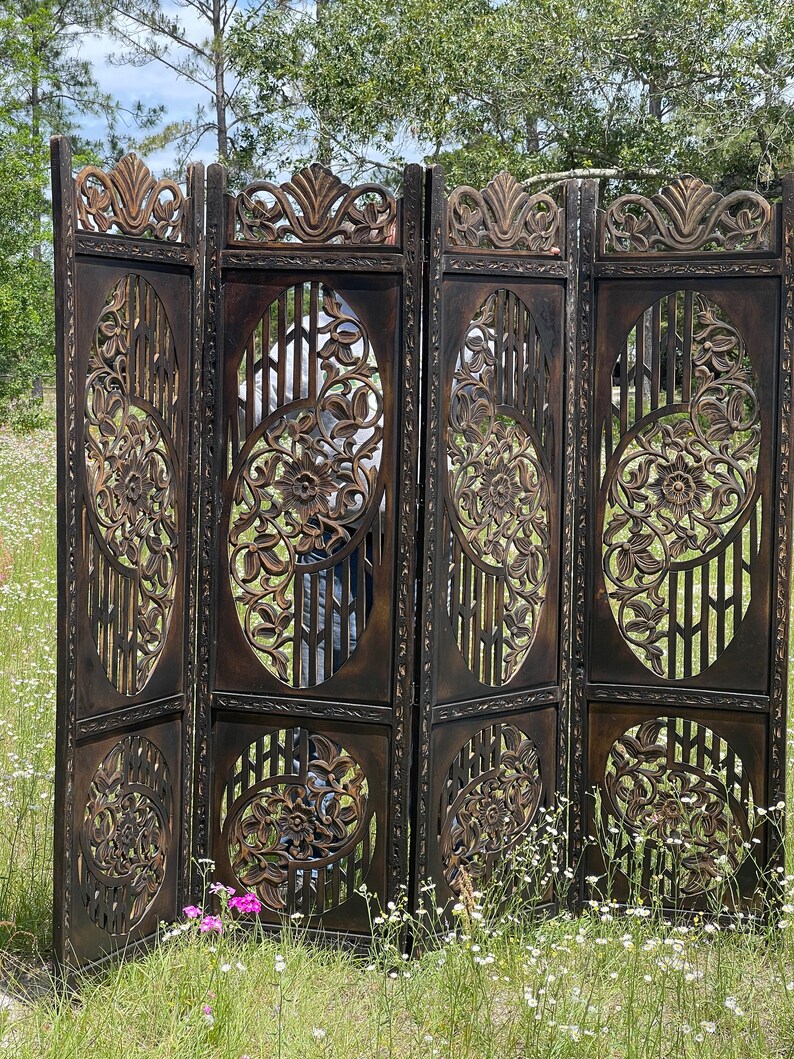 Vintage Room Dividerdressing Screen Farmhouse Screenboho - Etsy