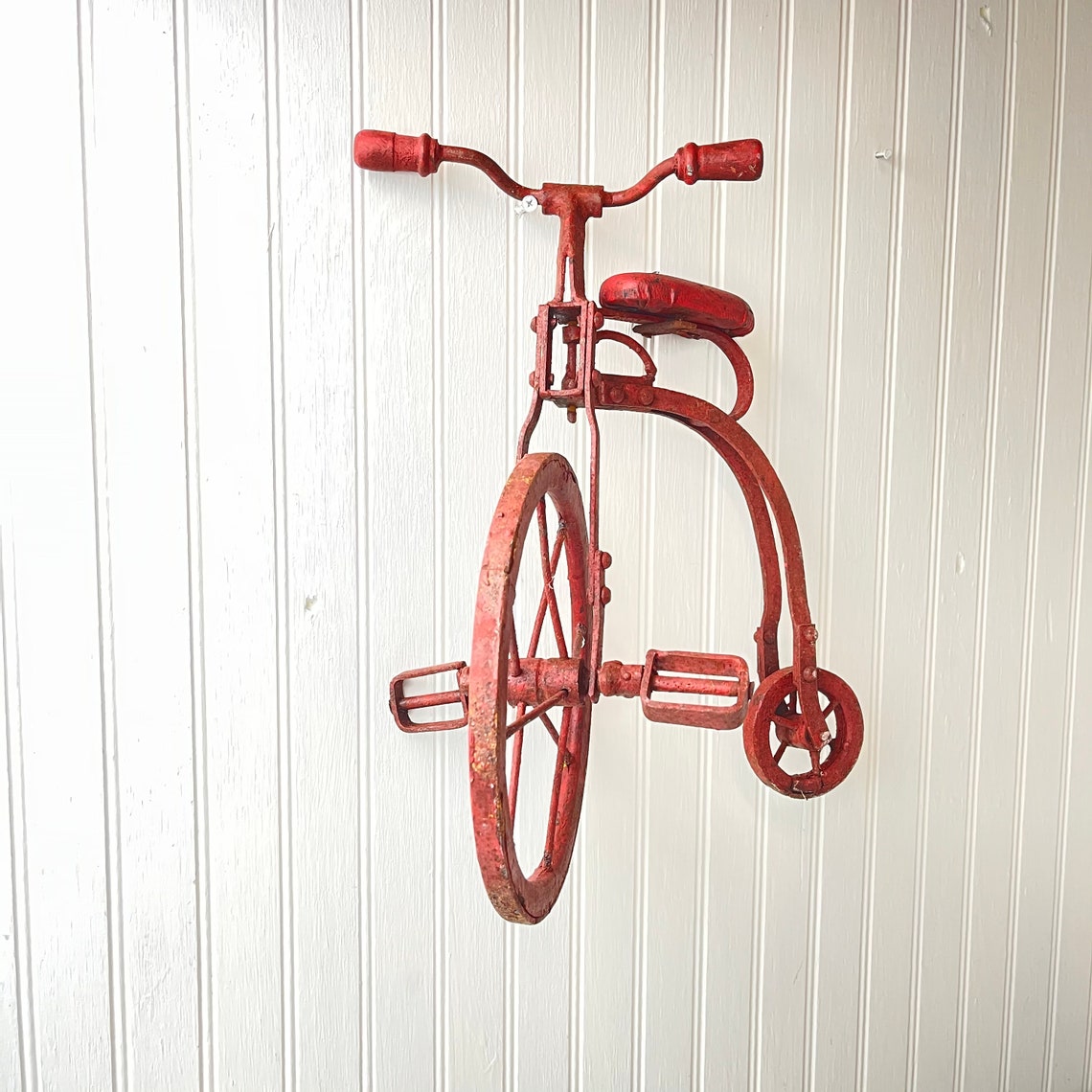 Bicycle, Sculpture, Bike, Red Penny Farthing, Sports Collectible ...