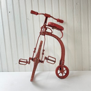 Bicycle, Sculpture, Bike, Red Penny Farthing, Sports Collectible ...