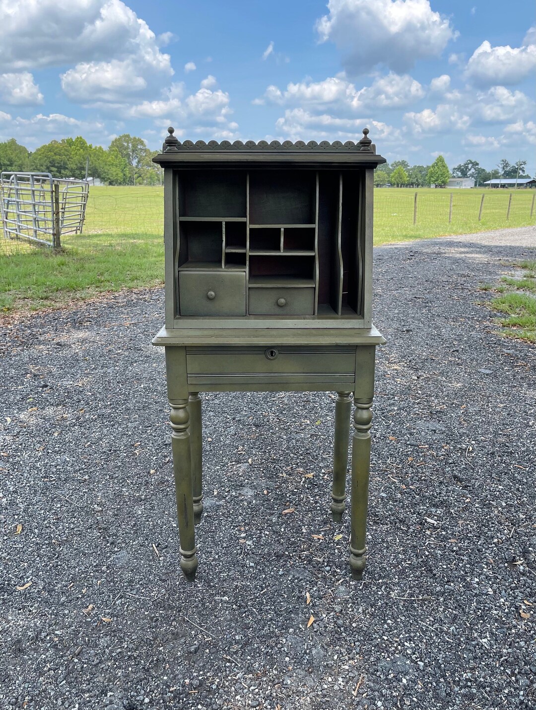 Antique Desk, Primitive Desk, Writing Desk, Plantation Desk, Wood Desk ...