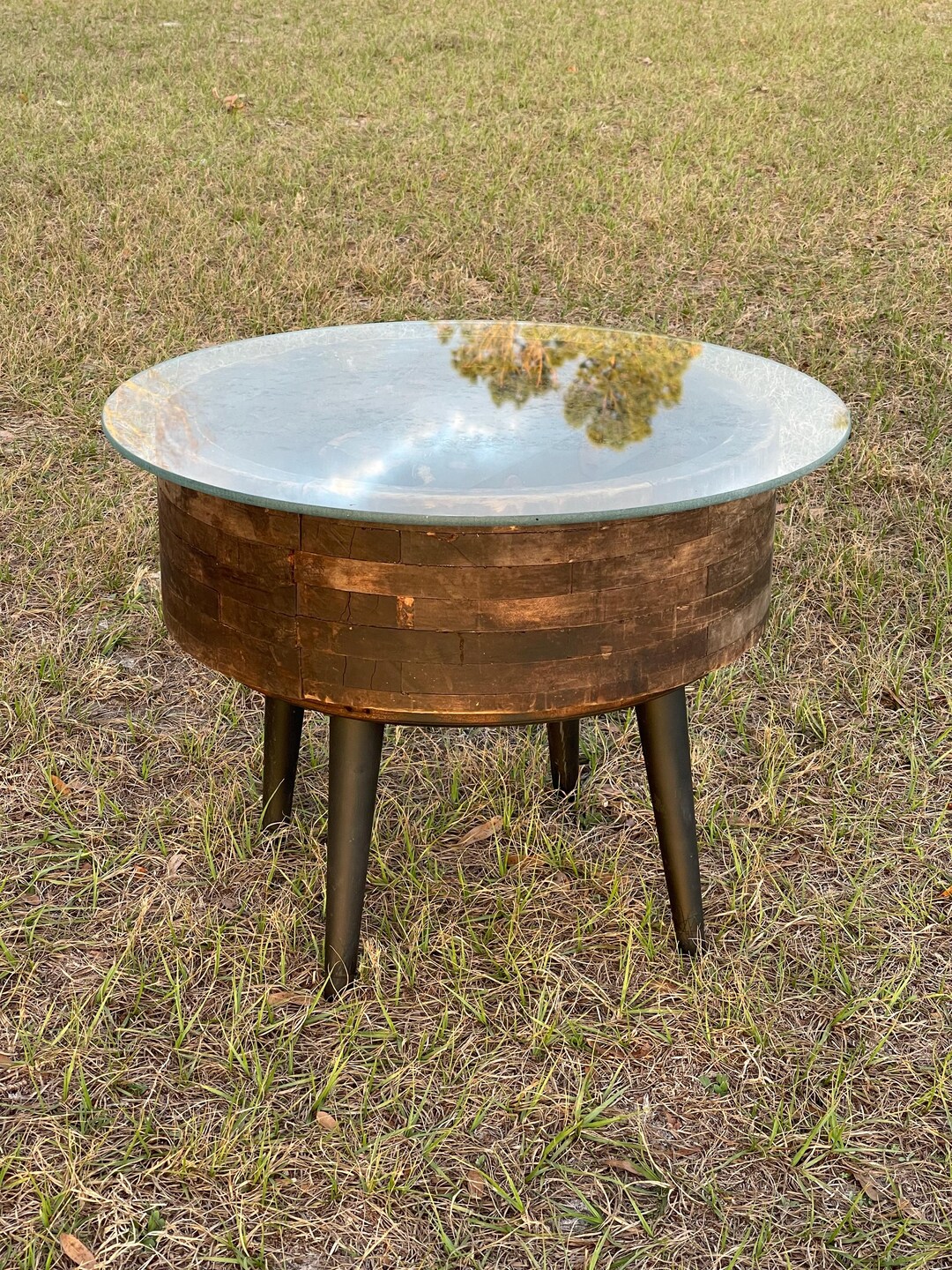 Antique Pulley Table, Glass Top Table, Interior Design, Rustic ...