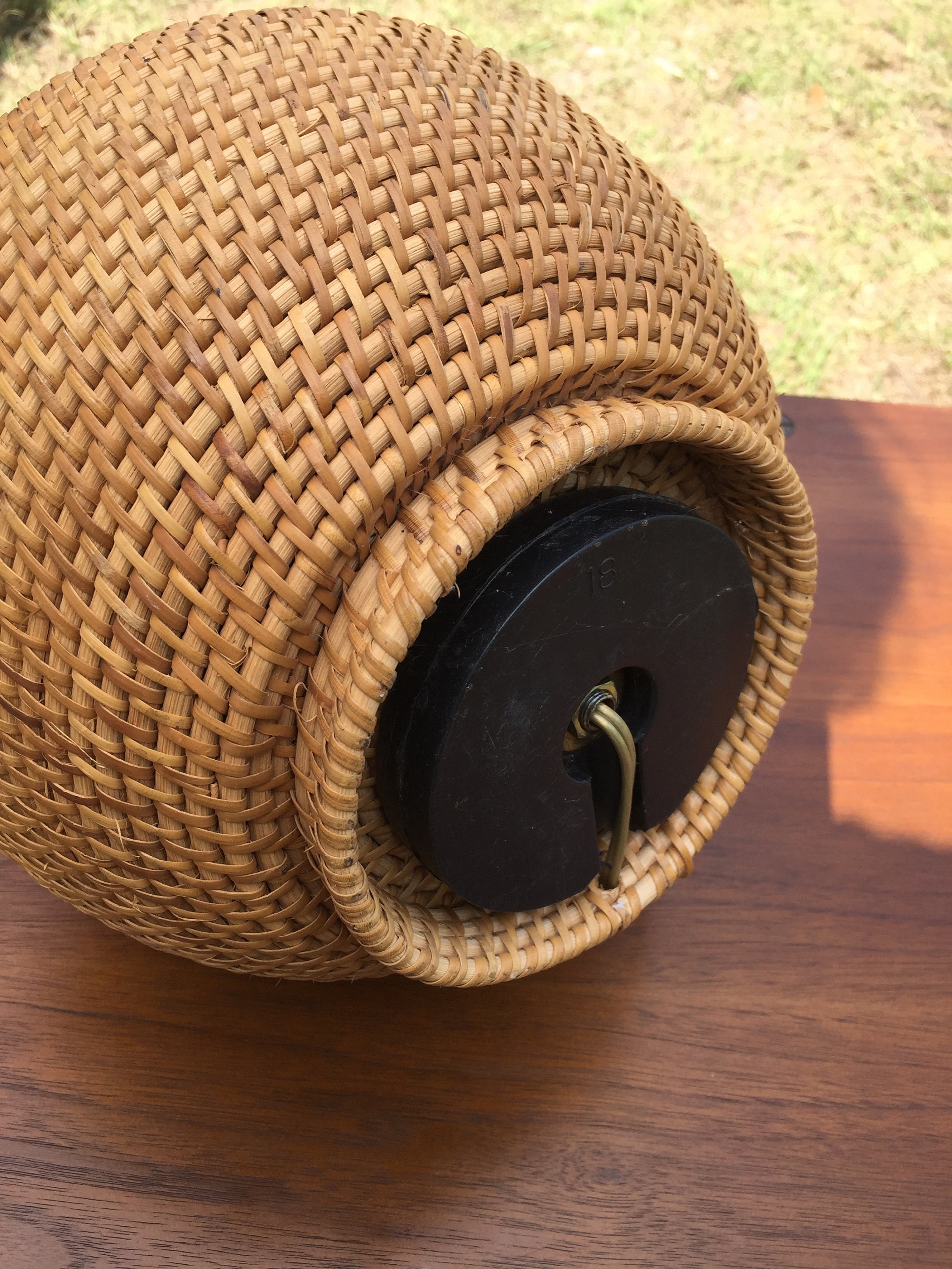 Vintage Wicker Lamp wicker light Retro Lamp Mid Century | Etsy