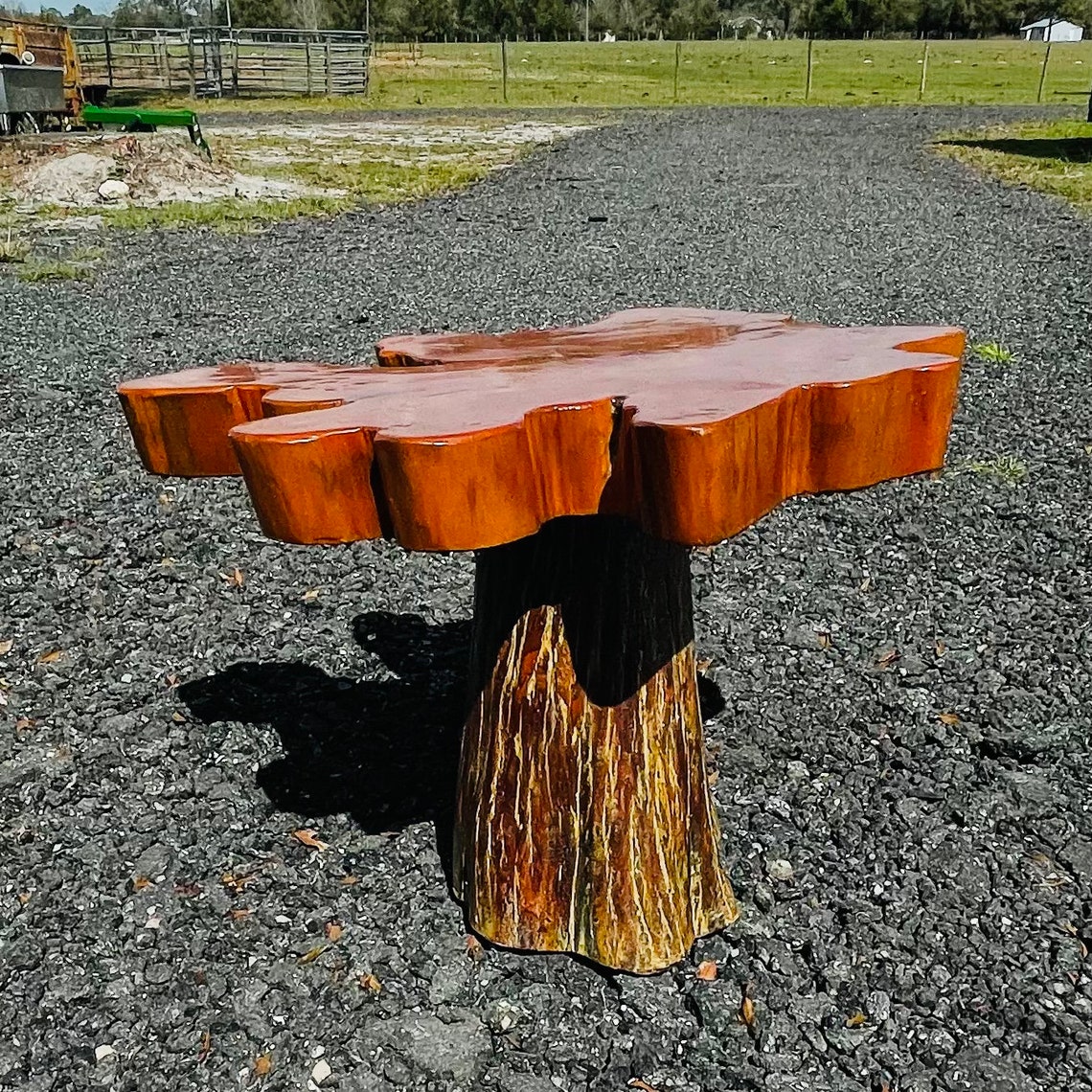 Cypress Slab Side Table Wood End Table Furniture Natural - Etsy