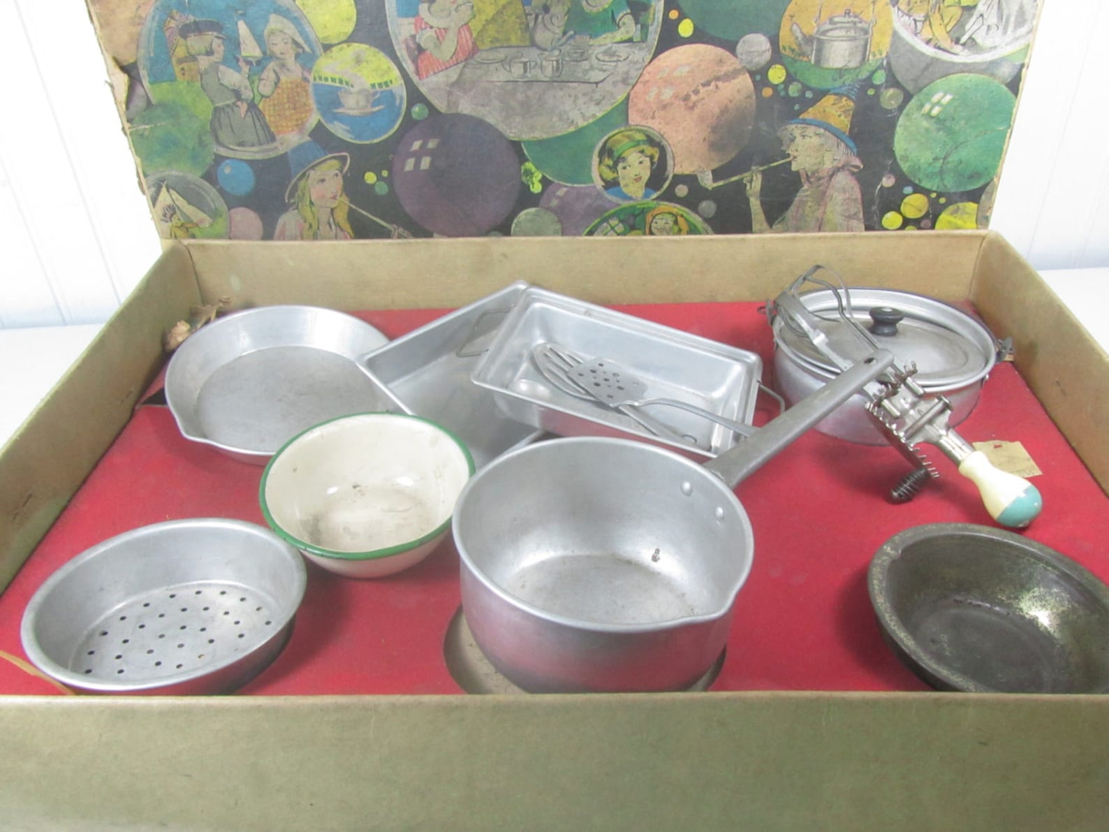 JC Penny Toy Bake Set Aluminum Toy Pan Enamel Toy Dish Toy - Etsy