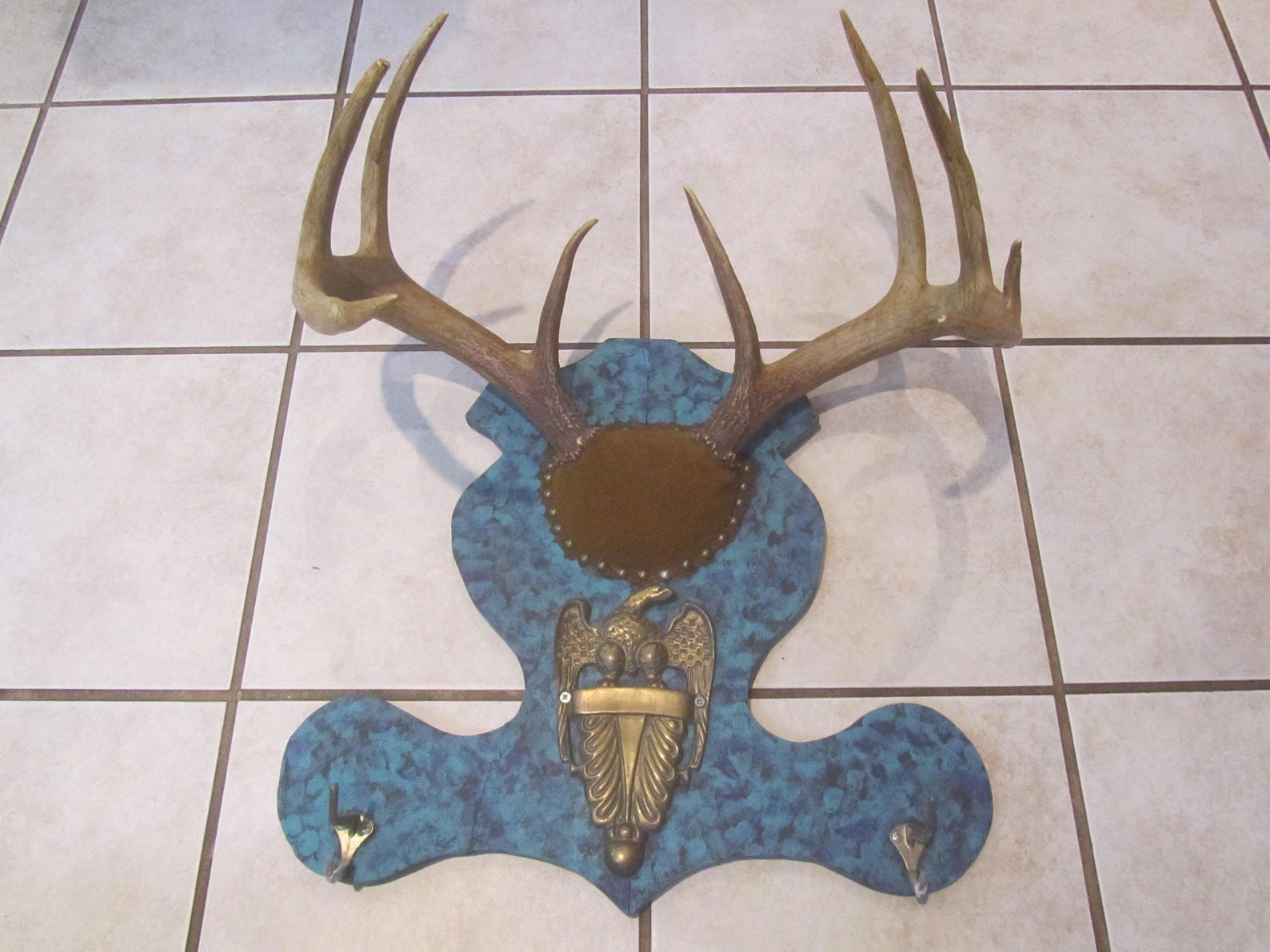 Vintage Antler Mount and Hat Rack Nine Point Deer Antler - Etsy