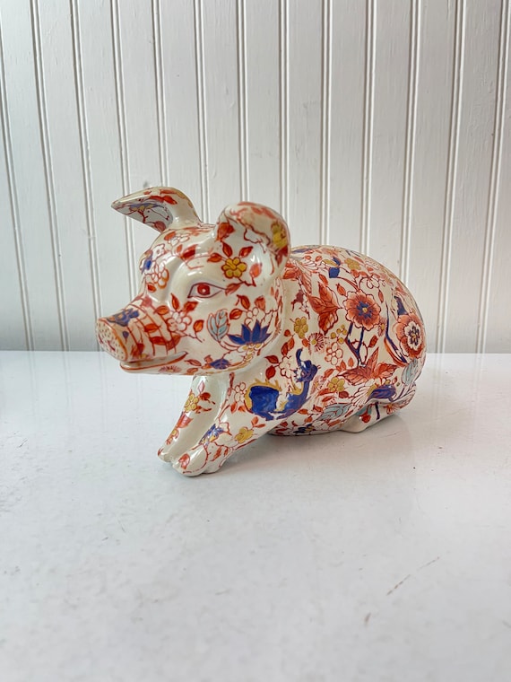 PIG FIGURINES Ceramic Pig Porcelain Pig Whimsical - Etsy