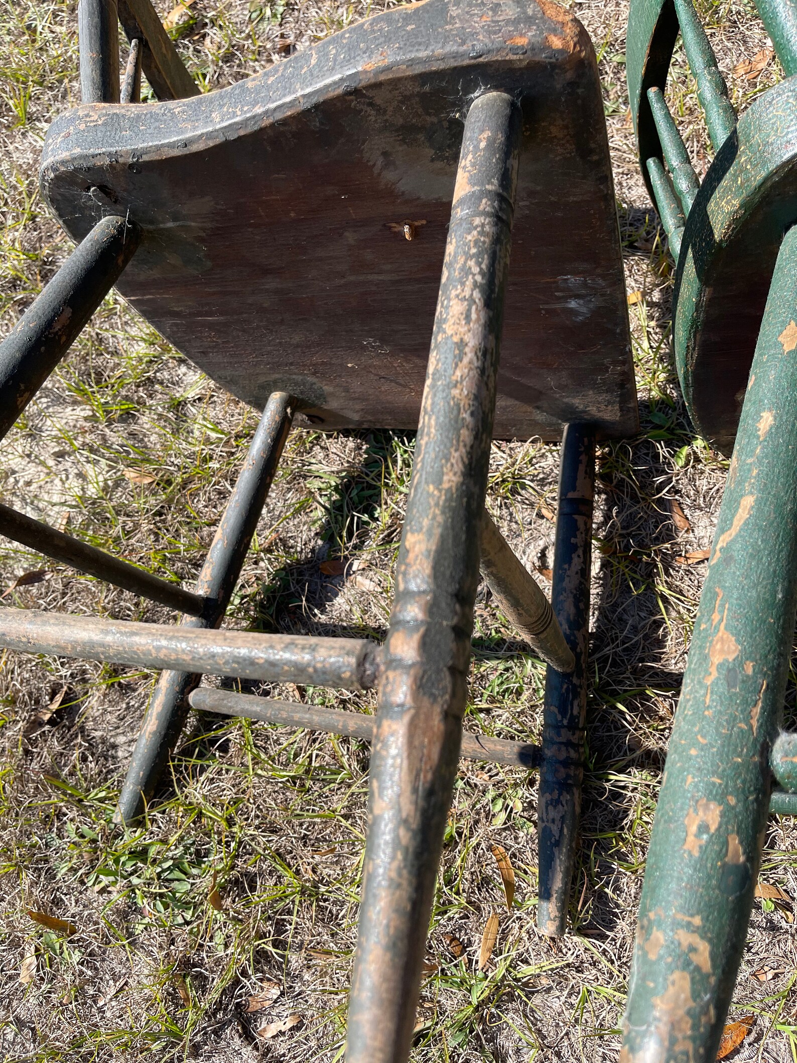 Antique Short Back Chairs Primitive Chairs Pair of Wood - Etsy