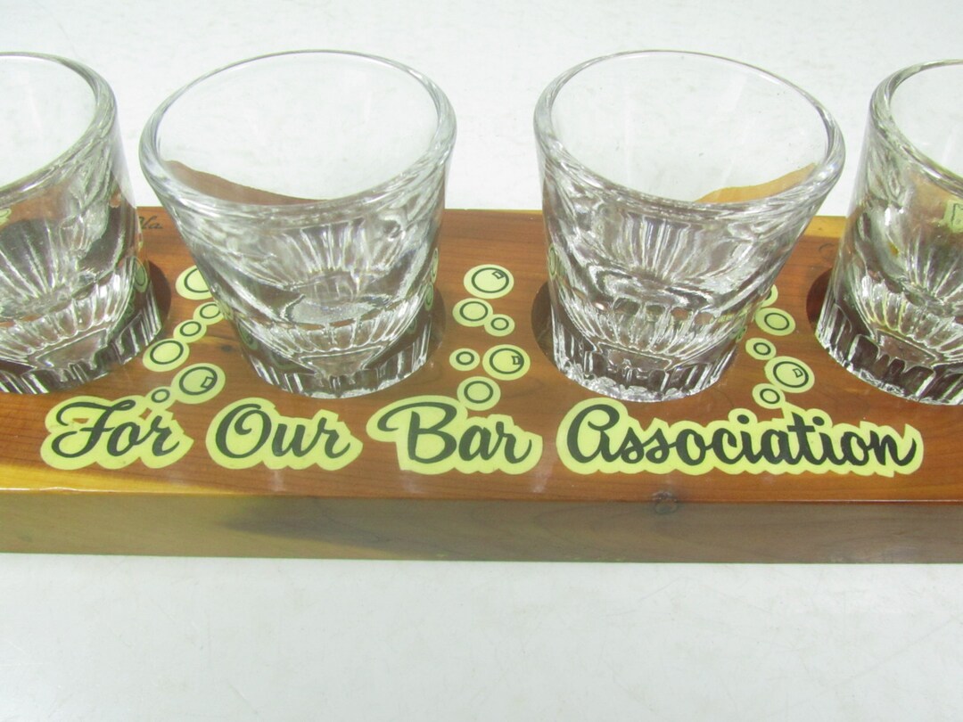 Shot Glass Set, Vintage Shot Glasses, for Our Bar Association, Barware ...