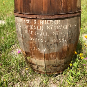 Large Antique Barrel, Wood Barrel, General Store Barrel, Storage Barrel ...