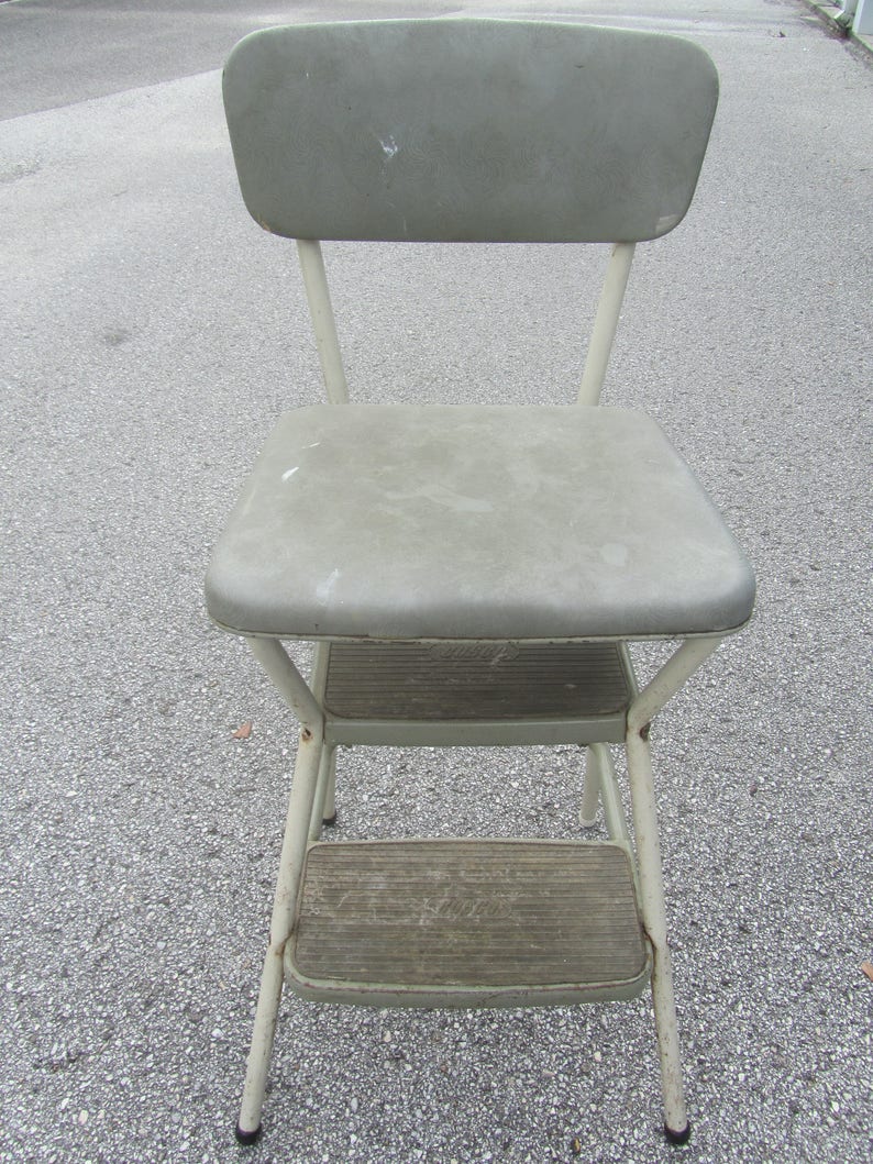 Vintage Cosco Metal Step Stool Step Chair Stool Step Ladder - Etsy