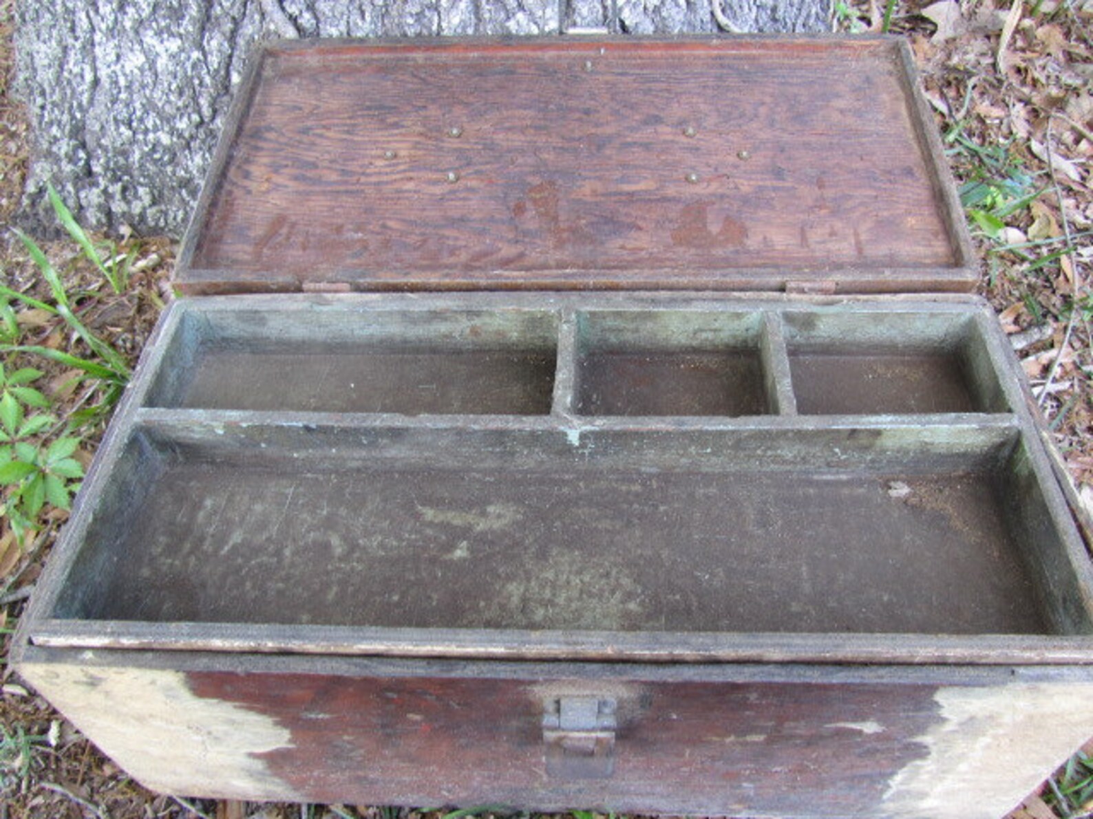 Vintage Wood Box Industrial Box Work Box Hand Made Toolbox - Etsy