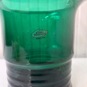 Blenko Glass Vase Green Glass Basket Crystal Vase Made in - Etsy
