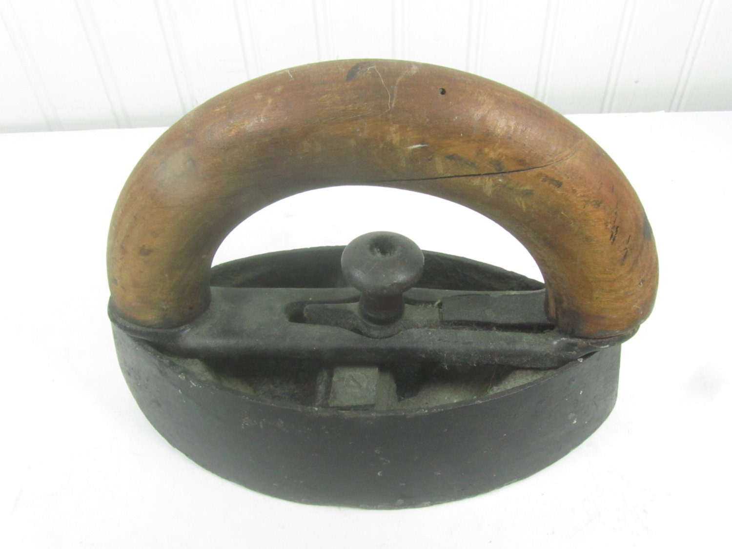 Antique Iron Wood Handle Iron Sad Iron Primitive Iron | Etsy