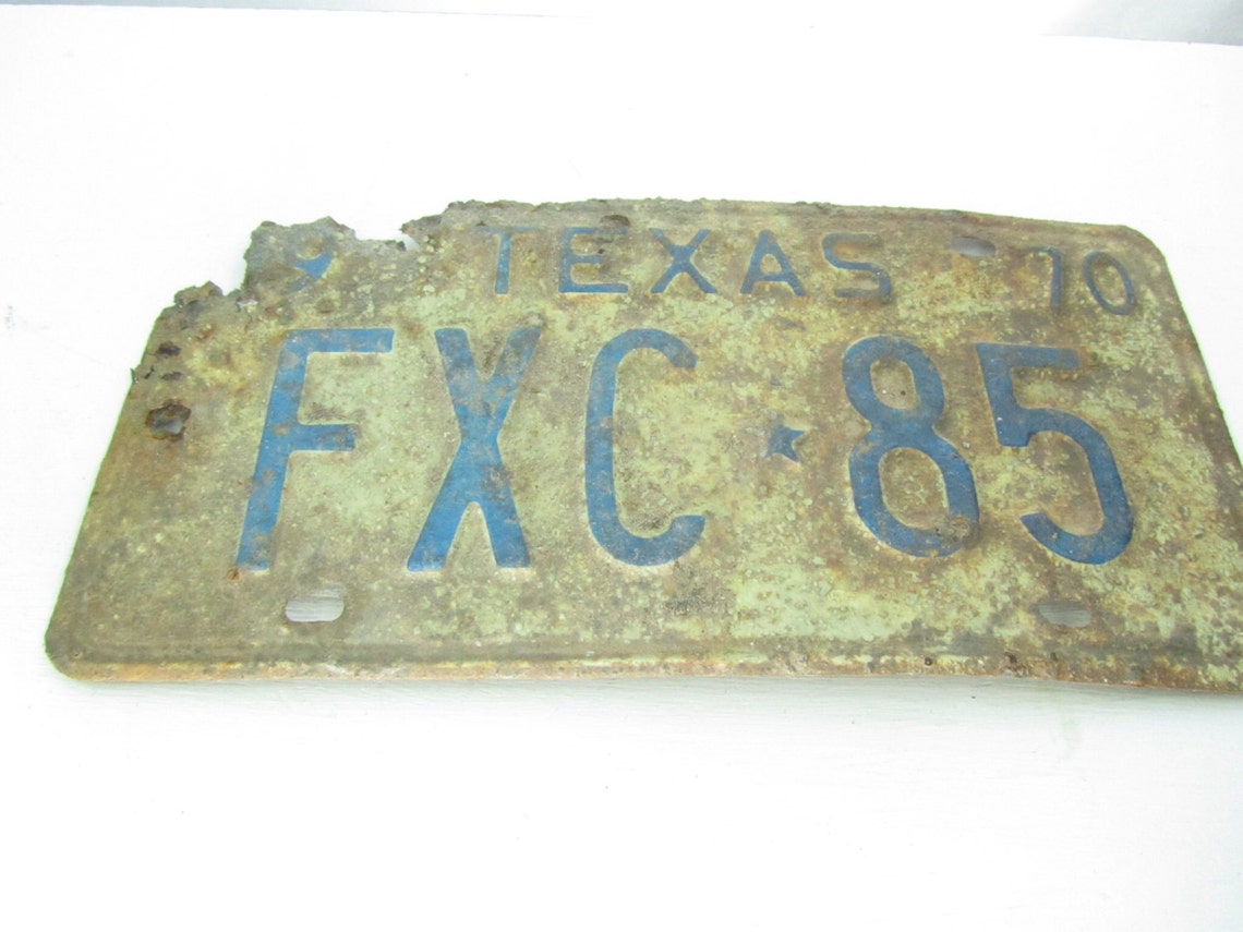 Vintage Texas License Plates Rusty License Plates Antique | Etsy