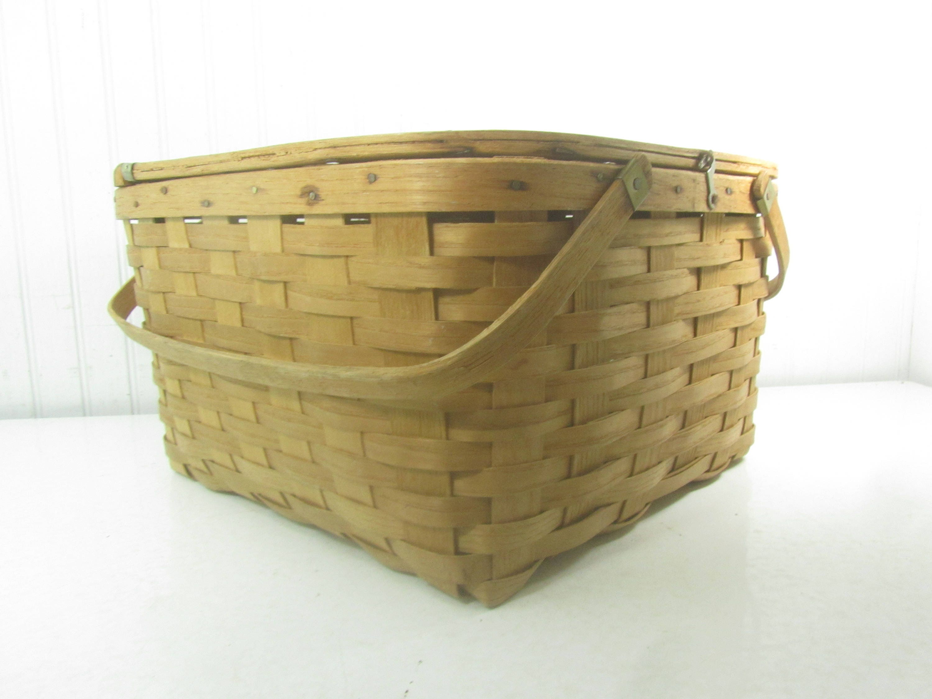 Vintage Picnic Basket wicker basket West Rindge Baskets Inc | Etsy