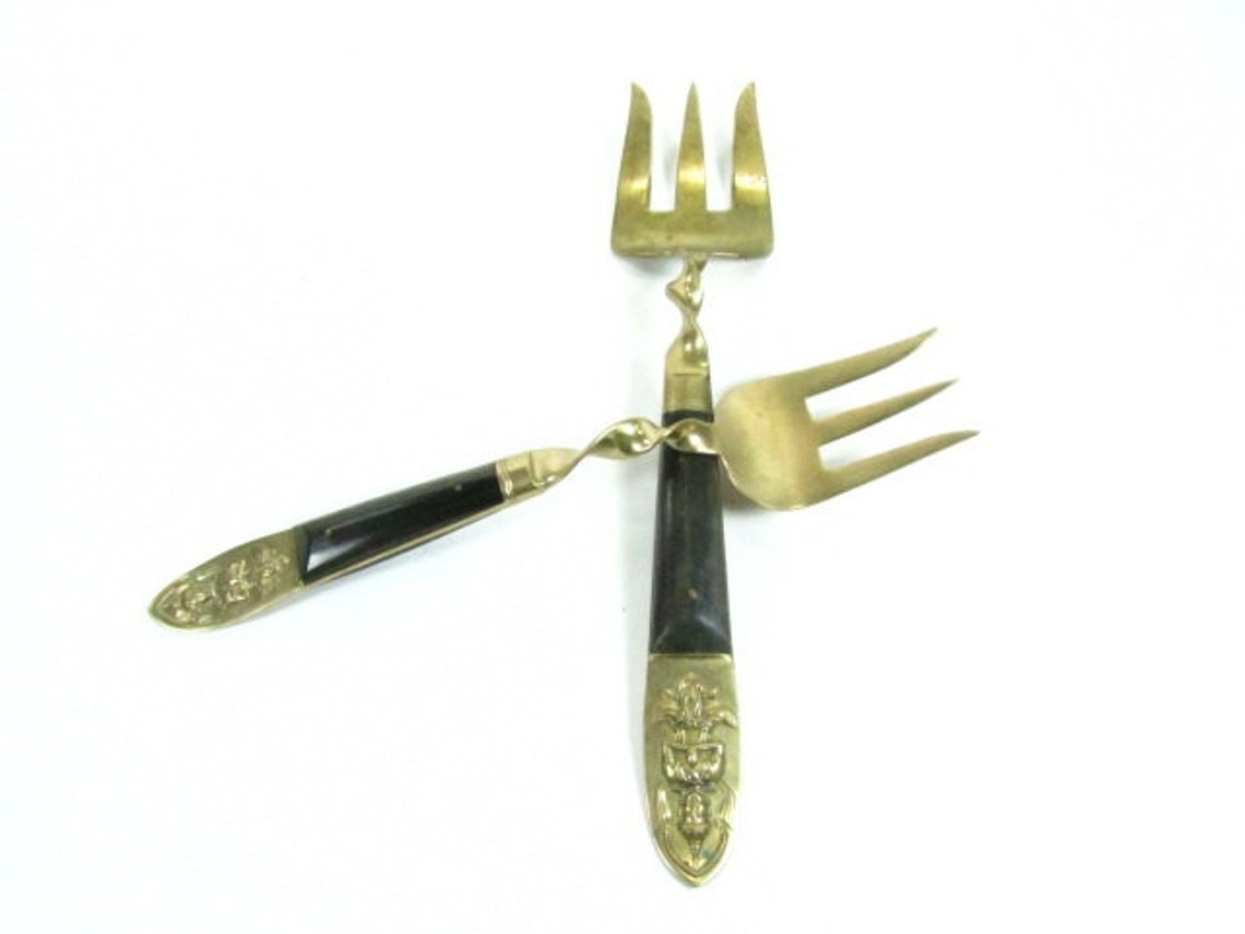 SIAM CUTLERY, Brass Fork, Bronze,thailand, Flatware, Salad Forks ...