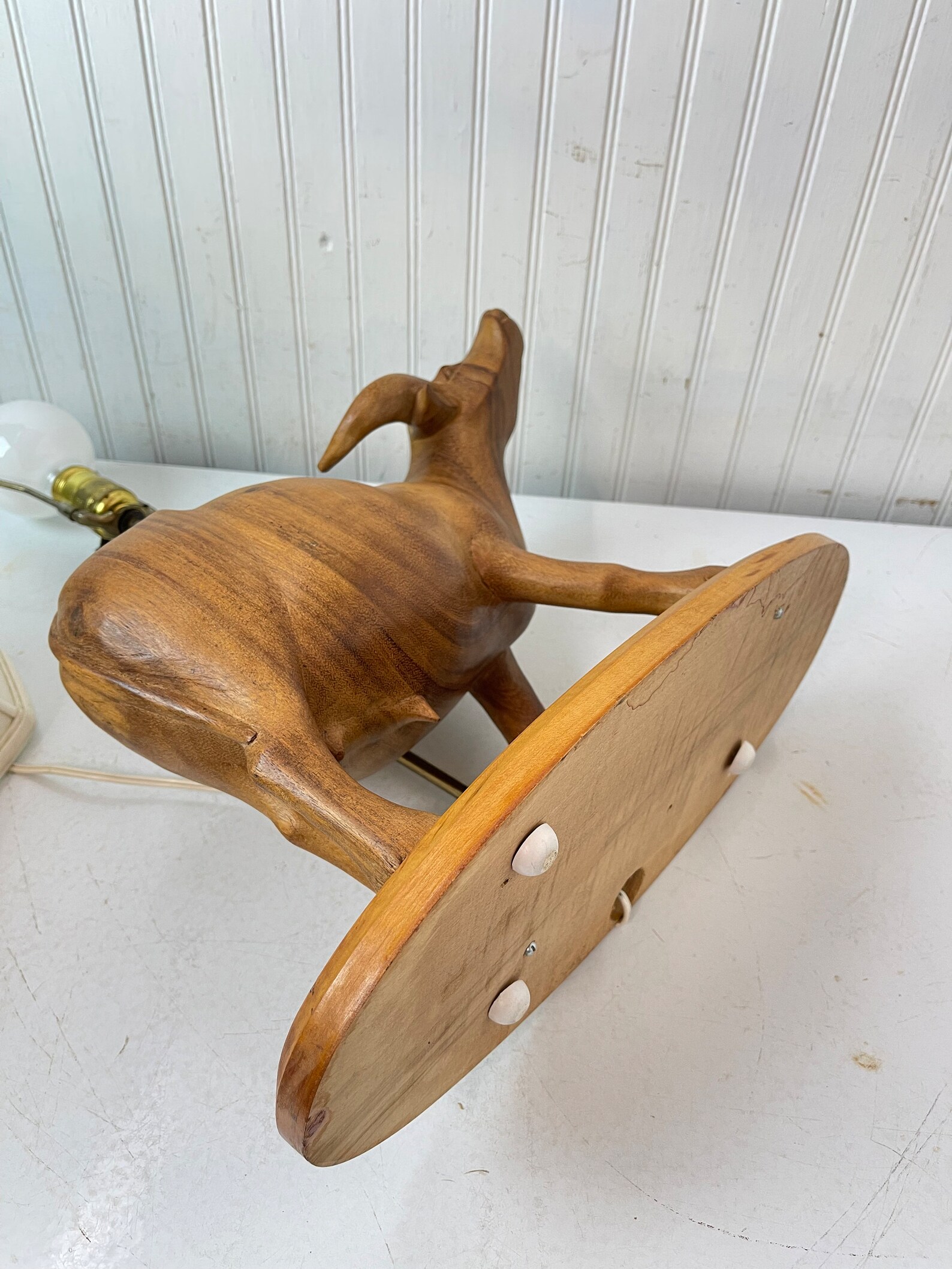 Vintage Lamp, Water Buffalo Lamp, Table Lamp, Animal Lamp, Lighting ...