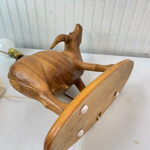 Vintage Lamp, Water Buffalo Lamp, Table Lamp, Animal Lamp, Lighting ...