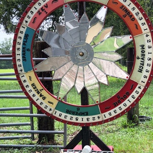 CARNIVAL Wheel, Antique Gambling Wheel, 1800s Movie Prop, Wheel of ...