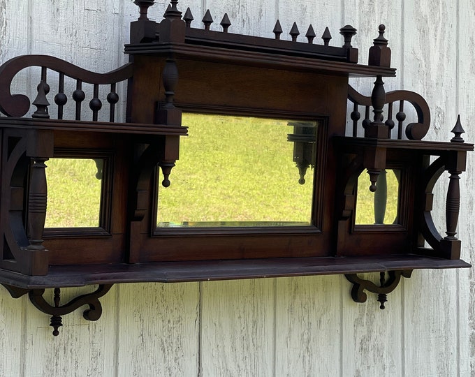 Antique Victorian Shelf, Vintage Wall Decor, Wood Corner Shelf, Vintage ...