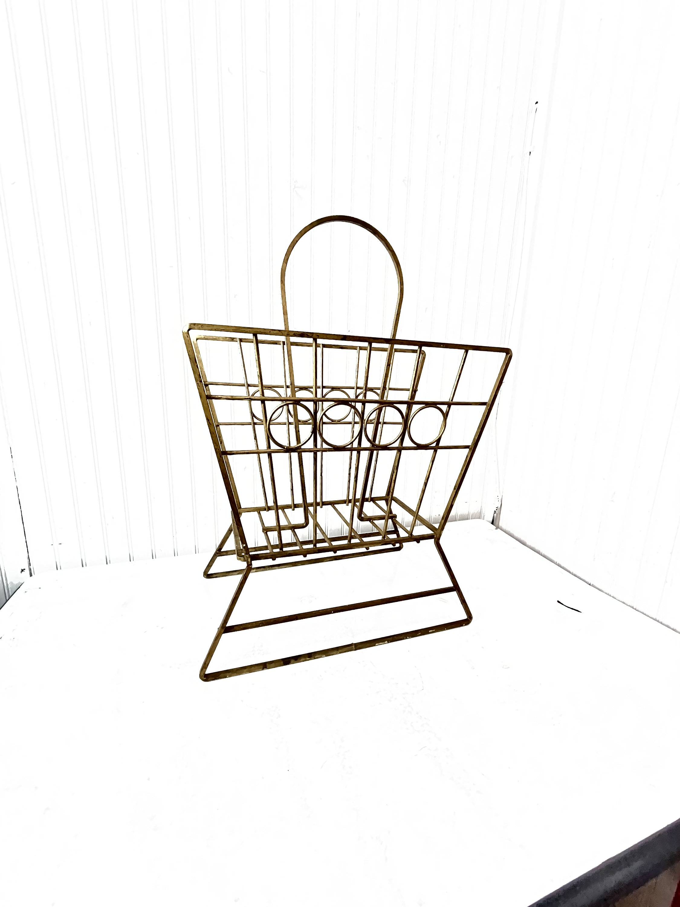 VINTAGE MAGAZINE RACK Atomic Rack Retro Decor Book Rack | Etsy