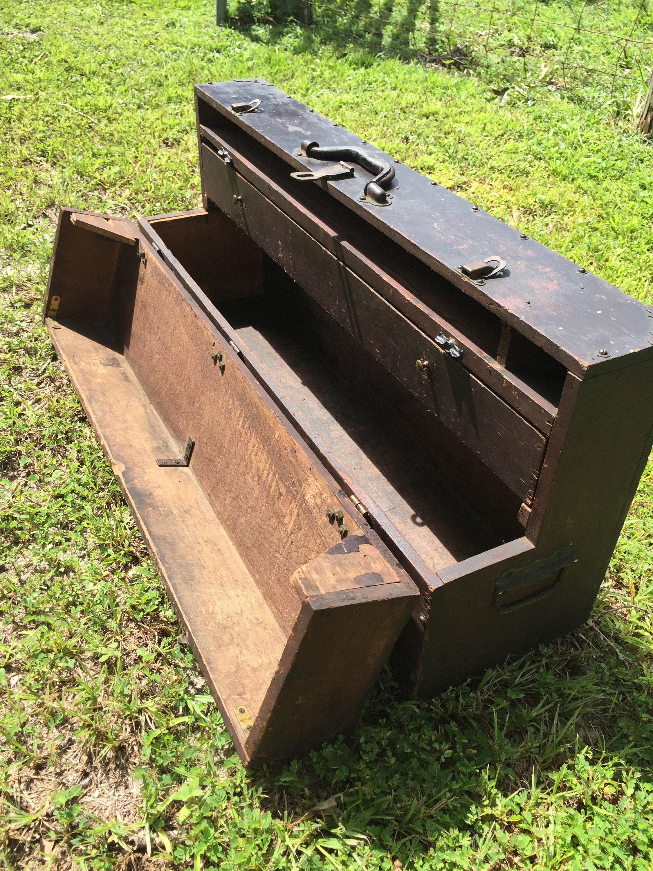 Vintage Wood Box Carpenters Boxtool Box Drawers Display | Etsy
